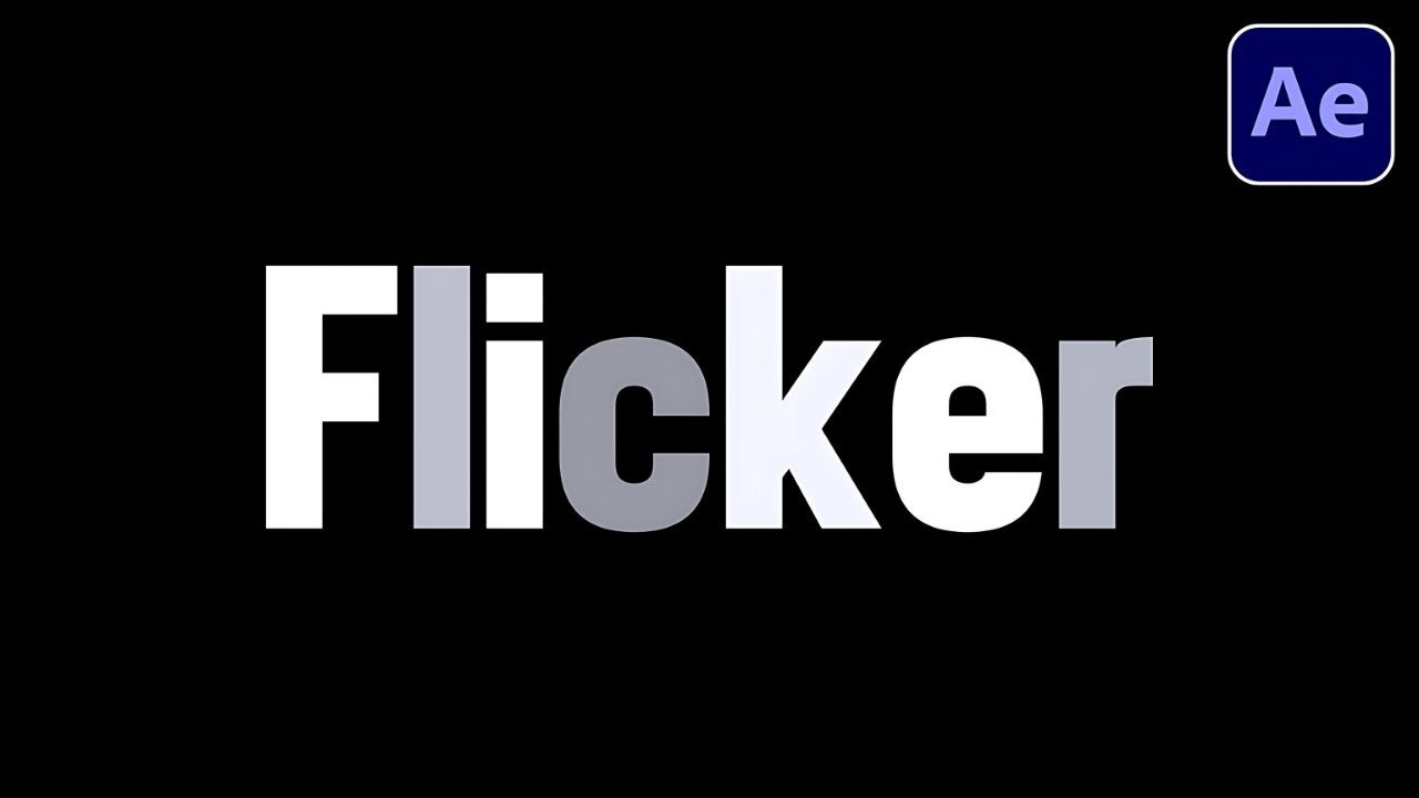 Flicker Text Animation in After Effects