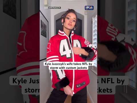 Wife of #49ers fullback #kylejuszczyk takes #NFL by storm with custom jackets • #taylorswift