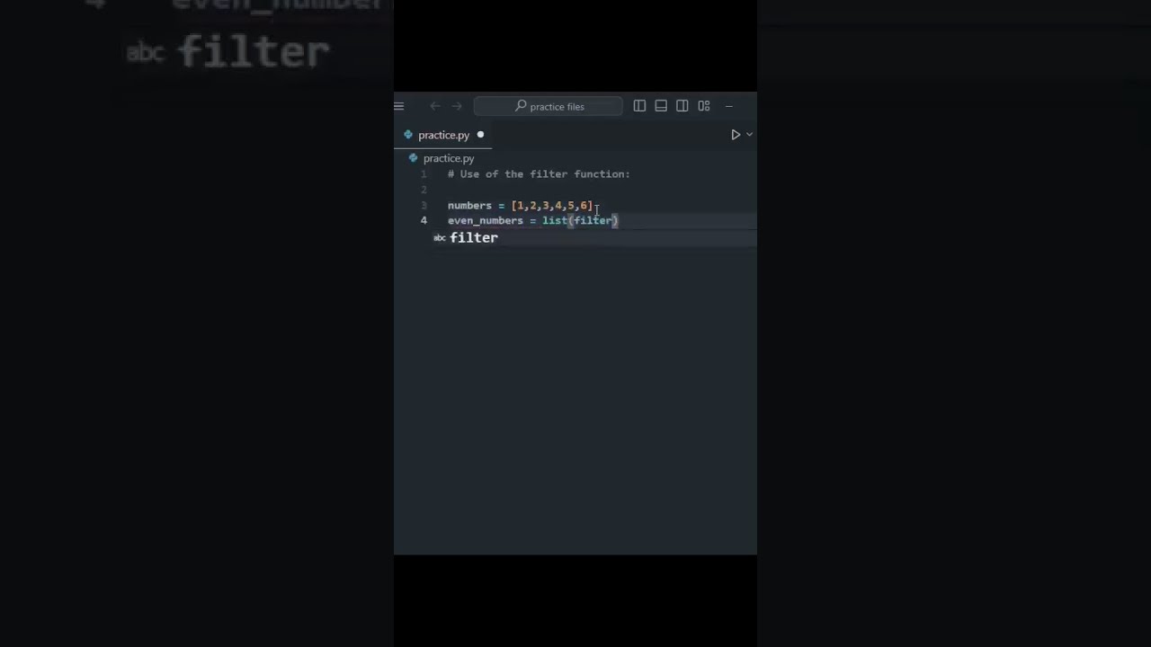 Filter Function | #python #pythonprogramming  #coding #learnpython #pythonforbeginners