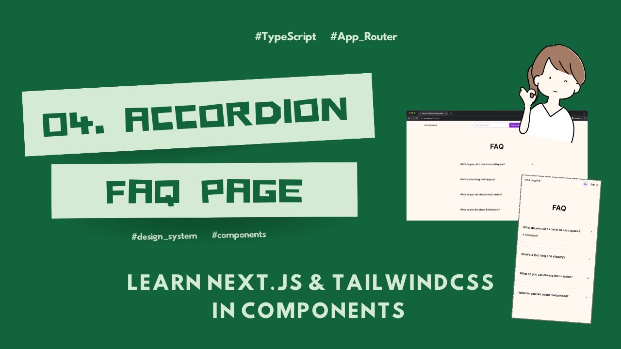 04. Accordion FAQ Dropdown Items | Learn Next.js + TailwindCSS In Components