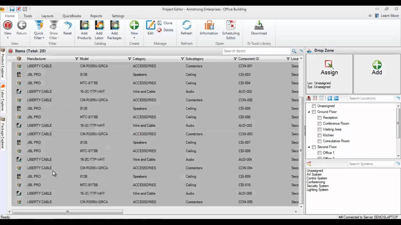 D-Tools SIX - Adding Items with Add Button