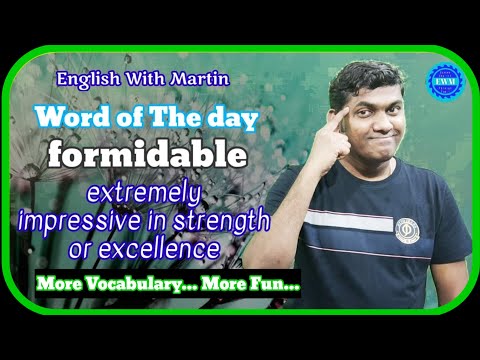 formidable Tamil meaning | pronunciation & a sentence | vocabulary | English with Martin | EWM