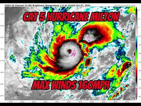 Milton now a CAT 5 HURRICANE!