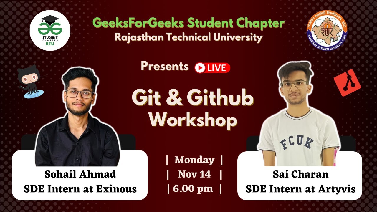 Git & GitHub Workshop | GFG Student Chapter RTU