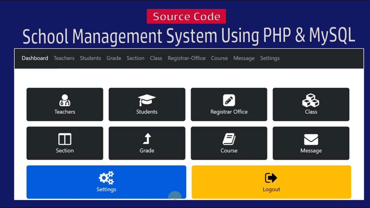 Complete School Management System Using PHP & MySQL | Full Project Tutorial with Source Code