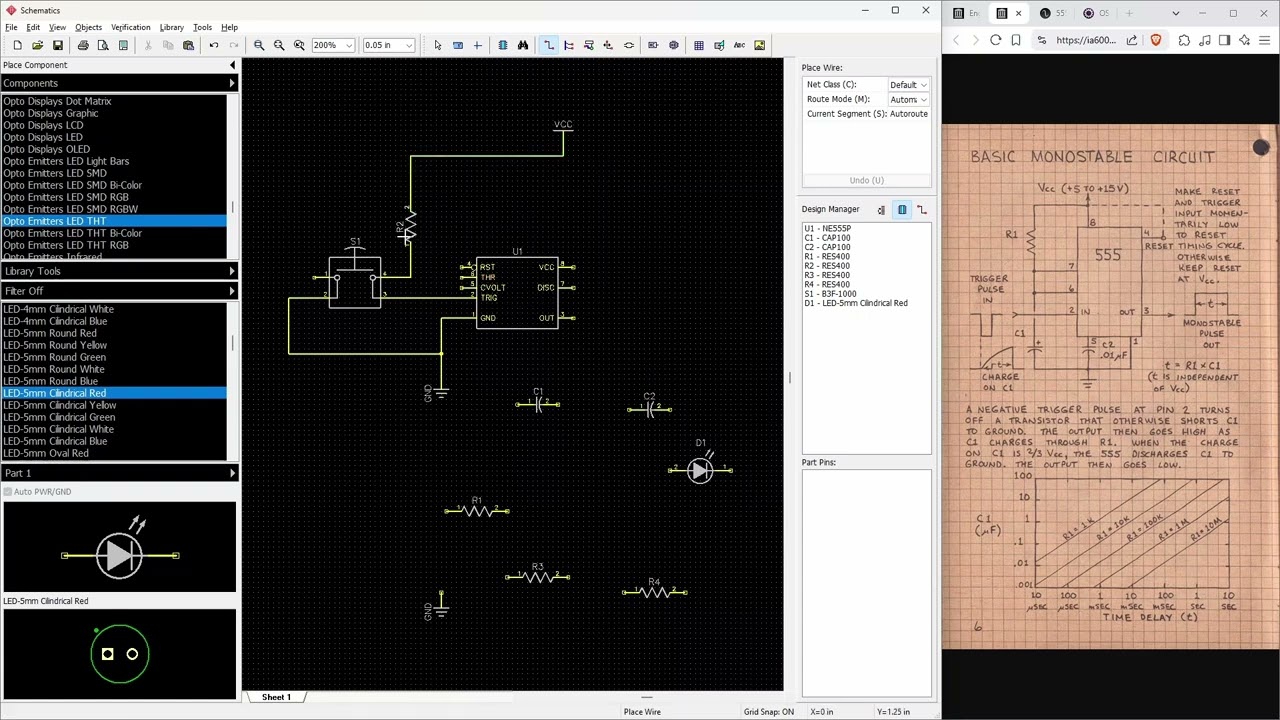 Creating a PCB from a schematic using Diptrace