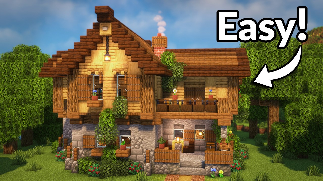 Minecraft: Large Medieval Survival House (Tutorial)