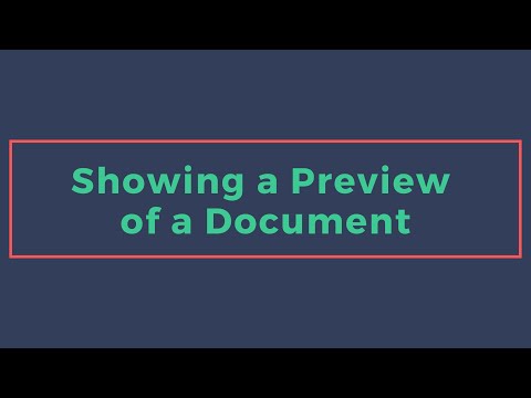 Showing a Preview of a Document Before the Workflow is Complete