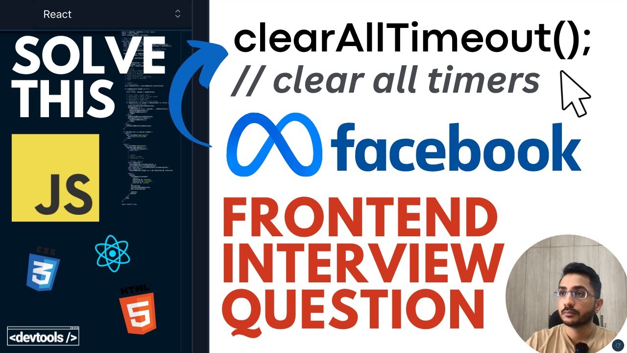 Implementing clearAllTimeout in JavaScript | Facebook Frontend Interview Question | Devtools Tech