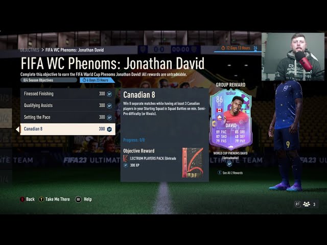 FIFA 23 Ultimate Team World Cup Phenoms Jonathan David objective: How ...