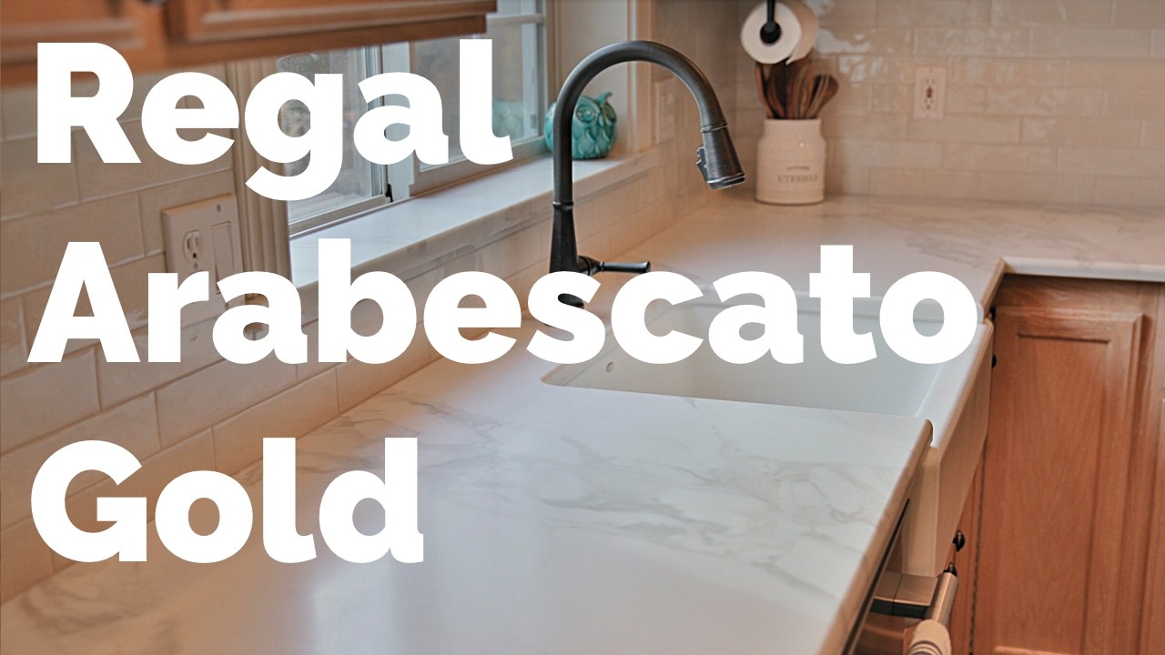 Stratus Regal Arabescato Gold Matte Finish | Precision Countertops #quartzcountertops #stratus