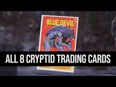 Fallout 76 All 8 Cryptid Trading Cards !!!