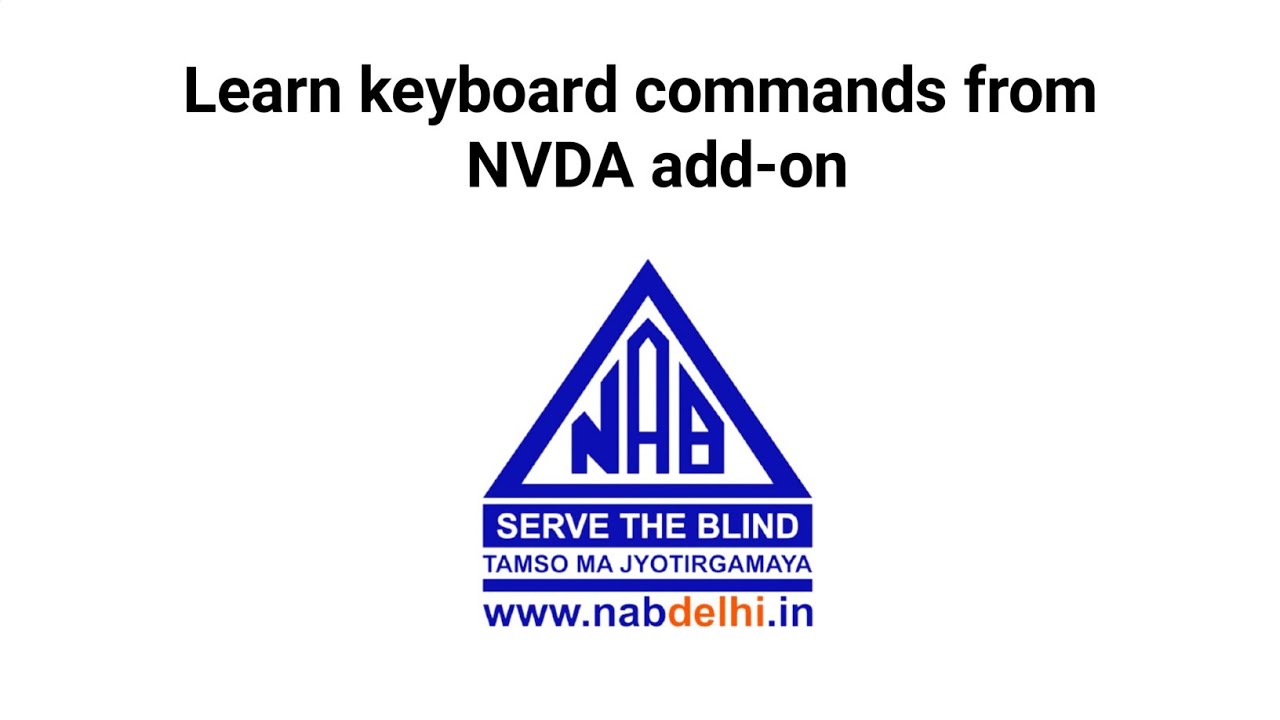 Learn keyboard commands from NVDA add-on