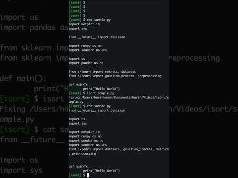 isort for sorting Python imports #shorts #python #datascience #tutorial
