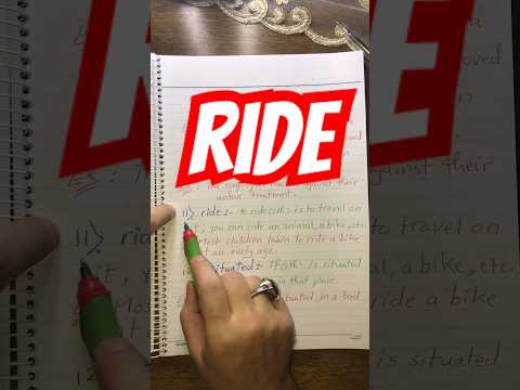 improve your vocab | 4000 common words in english #ride