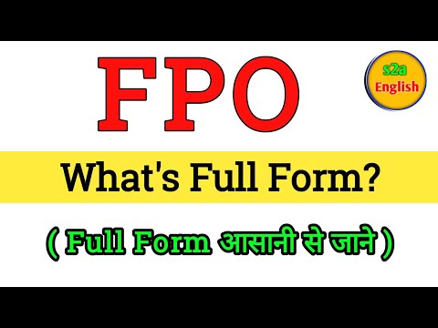 FPO ka Full Form kya hai | Full form of FPO | Gk questions all full form | important full form