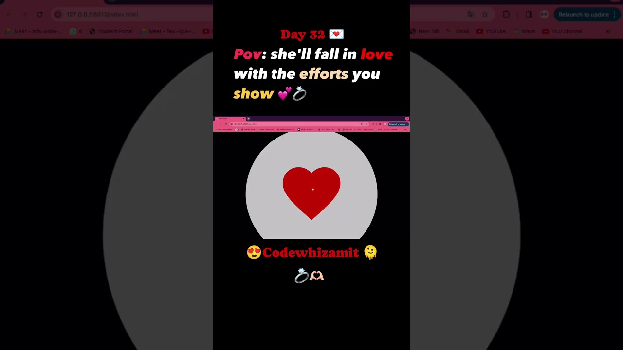 Win Her Heart with Code: Day 32 of #100DaysOfCode 💻❤️