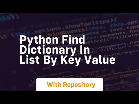 python find dictionary in list by key value