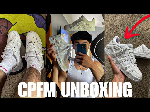 WHITE CPFM AIR FORCE 1 UNBOXING & REVIEW!