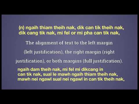 Justification meaning in English Ngawn