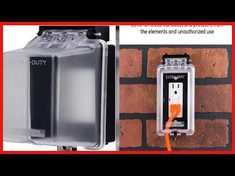 UltraPro, Black, Outdoor Electrical Outlet Cover, Single Gang, Weatherproof Enclosure