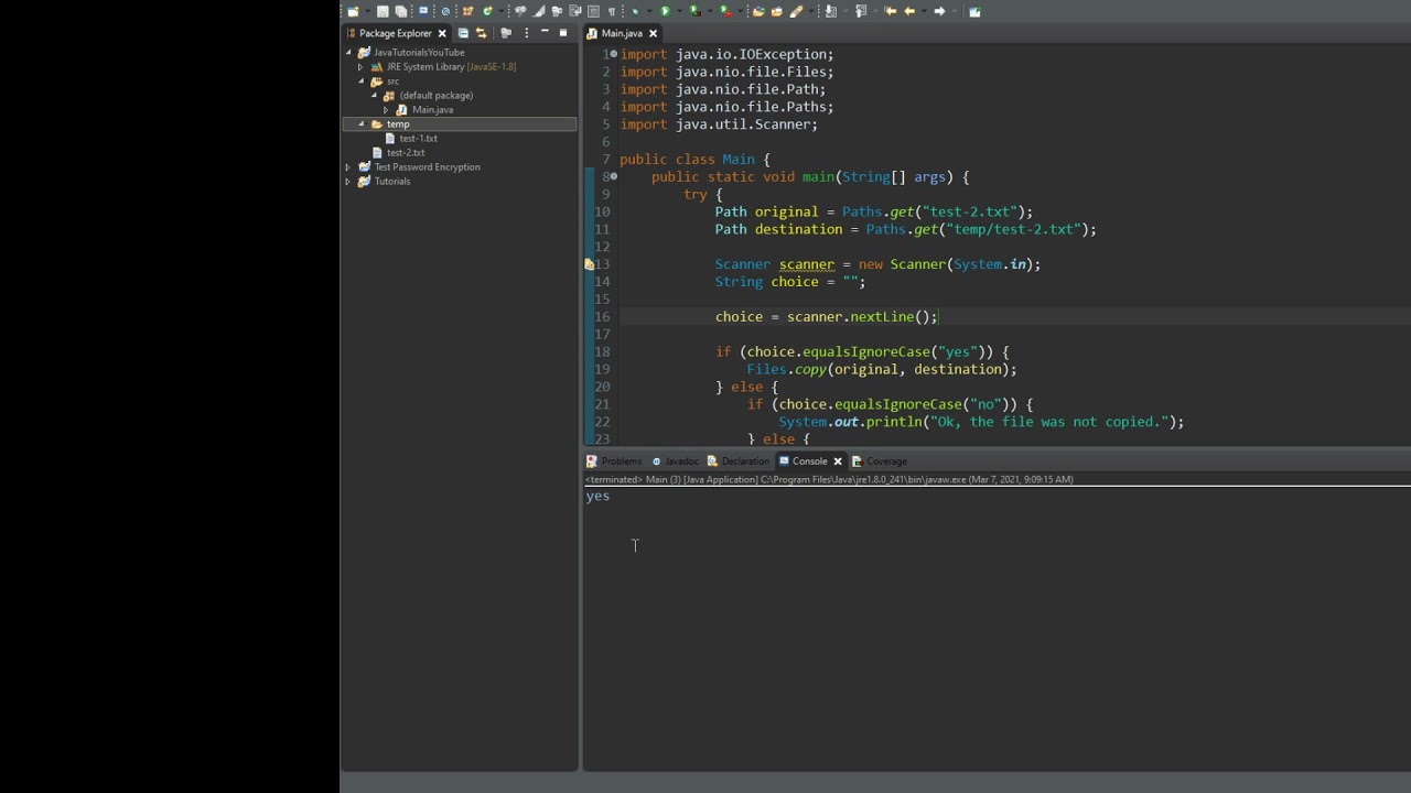 Java - #21 - Copying Files and Copying Content to and From Files
