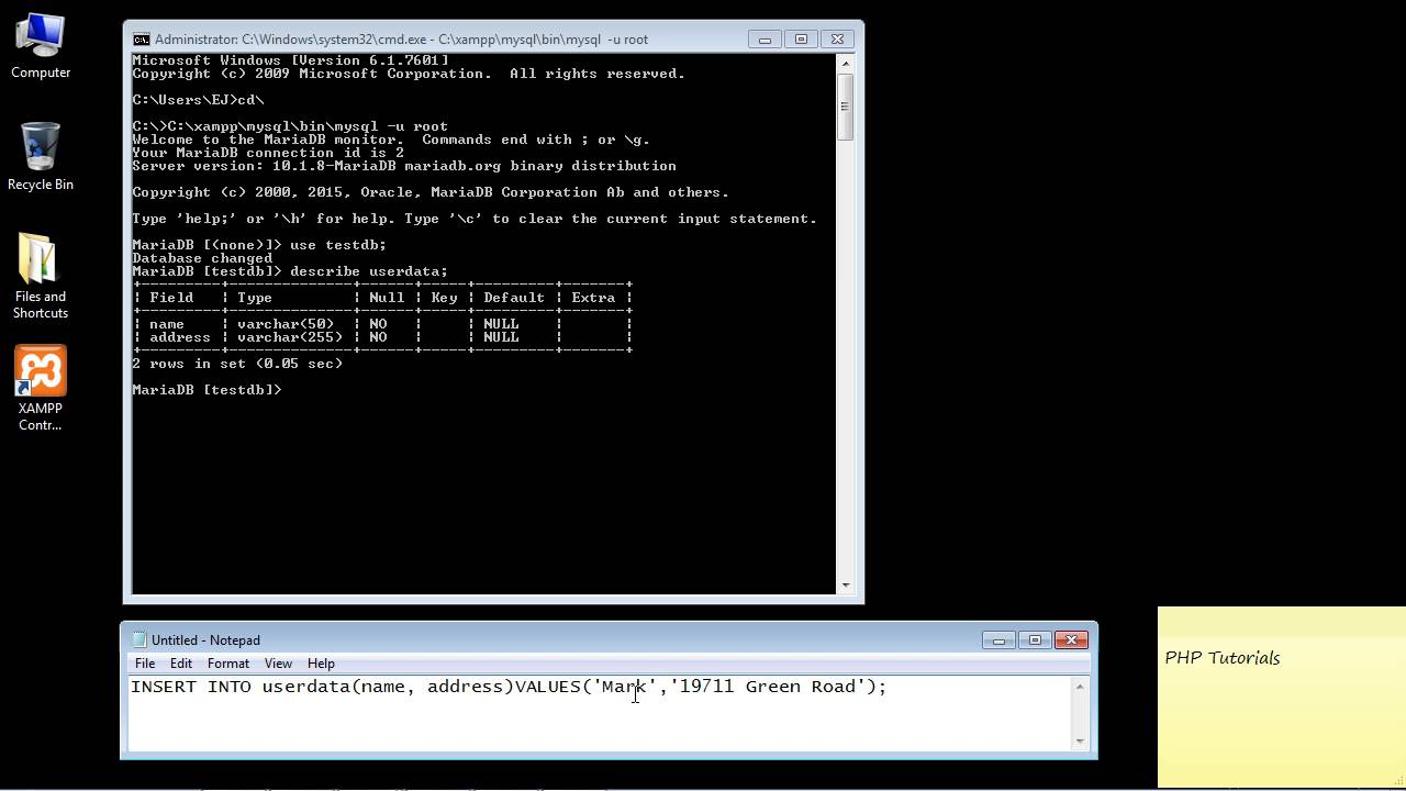 PHP Tutorial for Beginners - Insert data into database