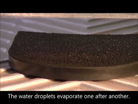 Water droplet drying of SBR styrene butadiene rubber 【Non touch high temp Heat tech Co ,Ltd 】