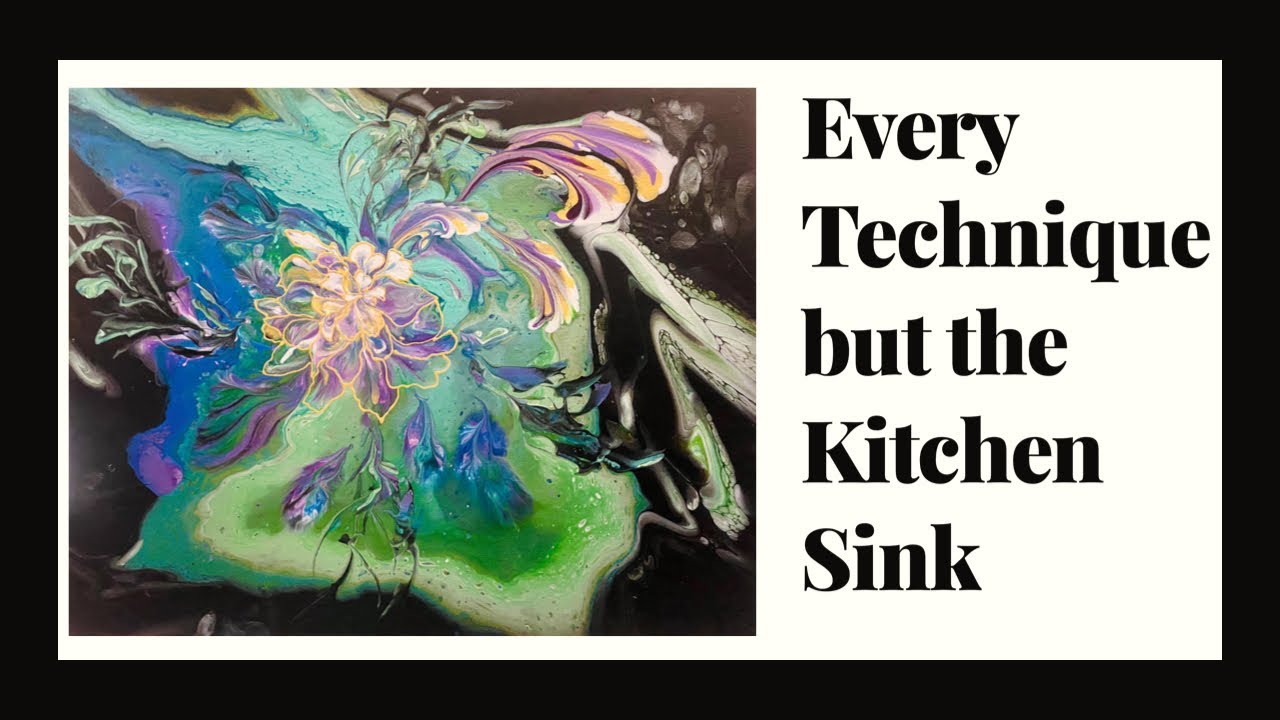 “Floating Bloom” - Acrylic Pouring Tutorial, Balloon Roll Flower, String Pull and Cupping - Must See