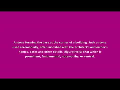 what is the meaning of cornerstone