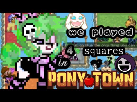 we played 4 squares in Pony town. [games] [Pony town]