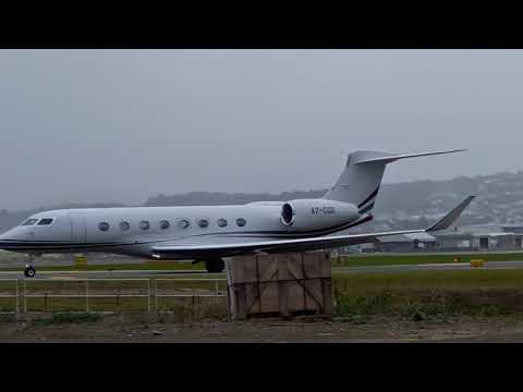 Rare! Wellington Airport | Qatar Executive | Gulfstream G650ER (A7-CGD) take off RWY34
