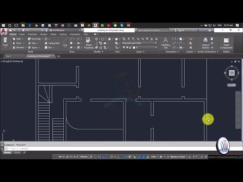 Learn AutoCAD 2017 3D House | How to Make Door and Windows | Text and Dimensions | Lesson 65 ...