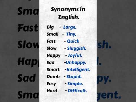 Synonyms in English #english #easyenglisheveryday #englishlanguage #esl #englishvocabmastery