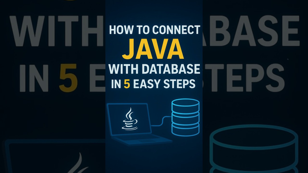 JDBC Connection in Java in 5 Simple Steps 🚀 | Java Tutorial