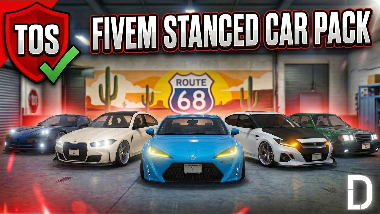 FiveM Lore Friendly Stanced Car Pack | 5 Vehicles | Templates