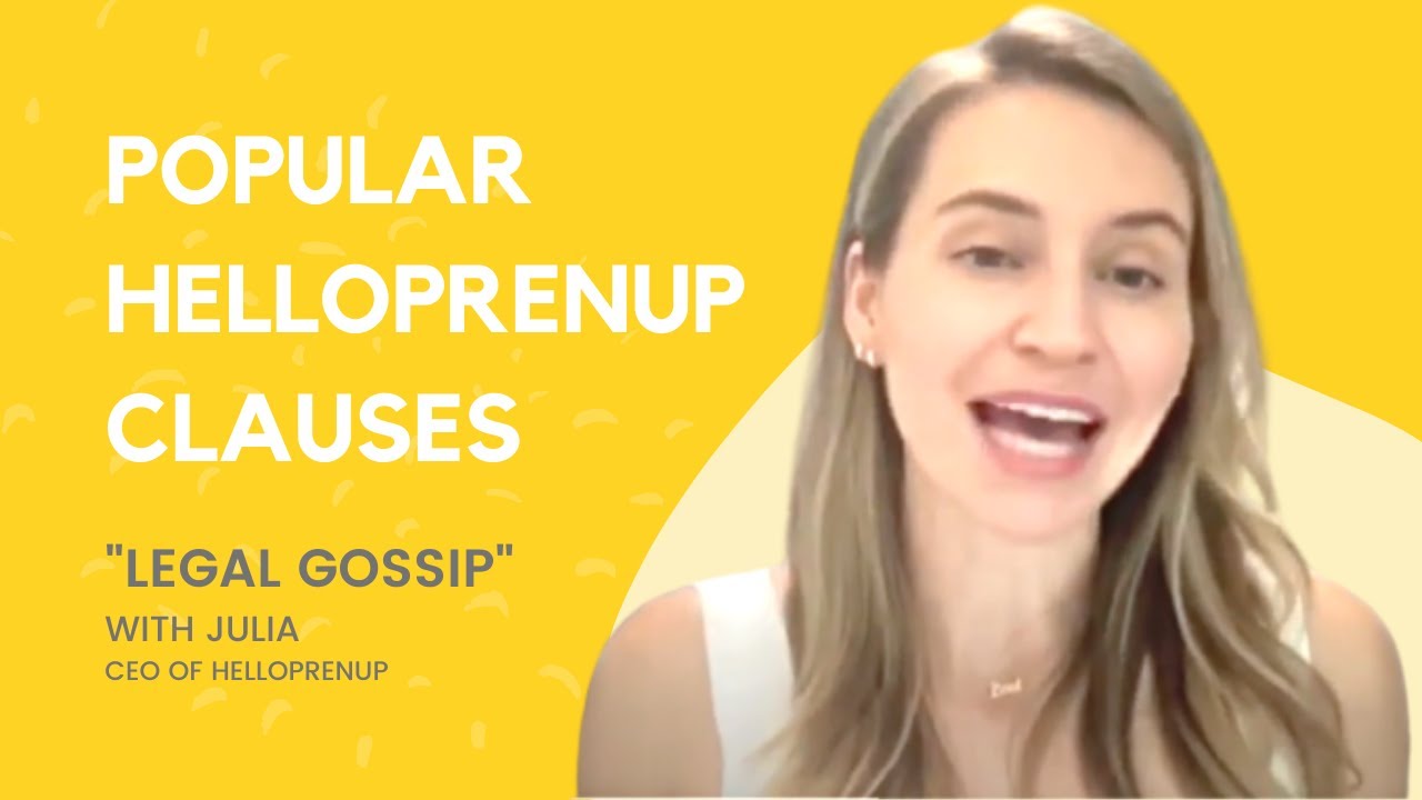 Popular HelloPrenup Clauses - Prenups