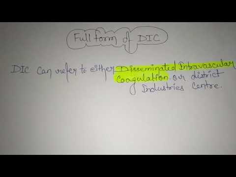 Full form of DIC.Medical surgical nursing.