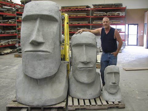 How to make an Easter Island statue with cement Part 2