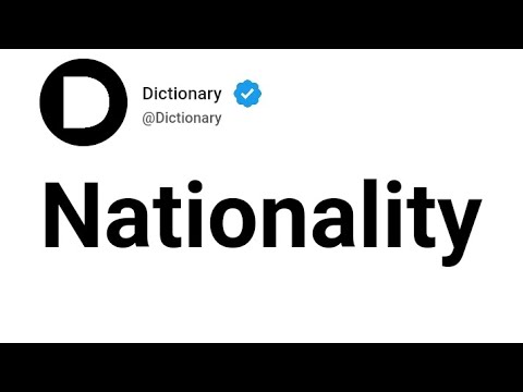 Nationality Meaning In English