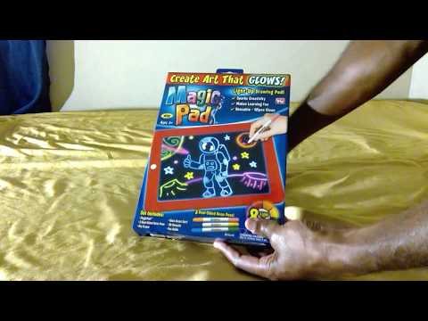 Ontel Magic Pad | Light Up LED Board | Draw, Sketch, Create, Doodle, Art, Write, Learning Tablet