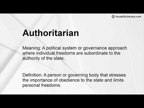 Authoritarian Meaning