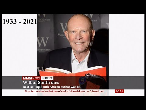 Wilbur Smith passes away (UK-South Africa) (1933 - 2021) - BBC News - 14th November 2021
