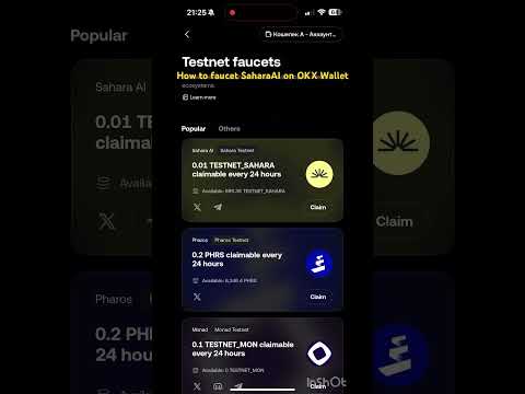How to faucet SaharaAI on OKX Wallet