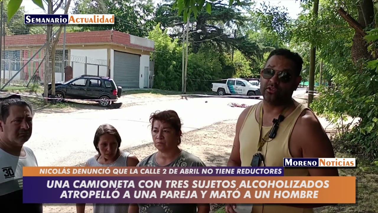 Una camioneta con tres sujetos alcoholizados atropelló a una pareja y mató a un hombre