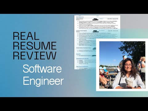 Real Resume Feedback - Software engineer