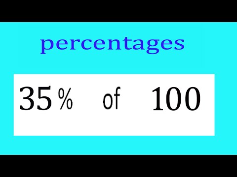 Percentages 35 Percentage(%) of 100