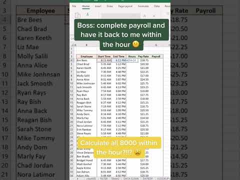 Mastering Excel: Calculating Salary Pay Hours made easy !
