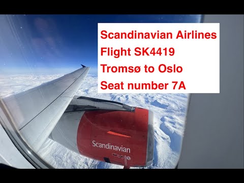 Scandinavian Airlines SK 4419 || Tromsø to Oslo || Take-off 4K Video