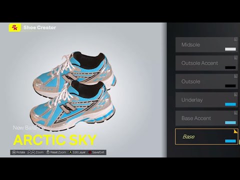 NBA 2K25 Shoe Creator - How to make Asics Gel-Kayano 14 'Arctic Sky'